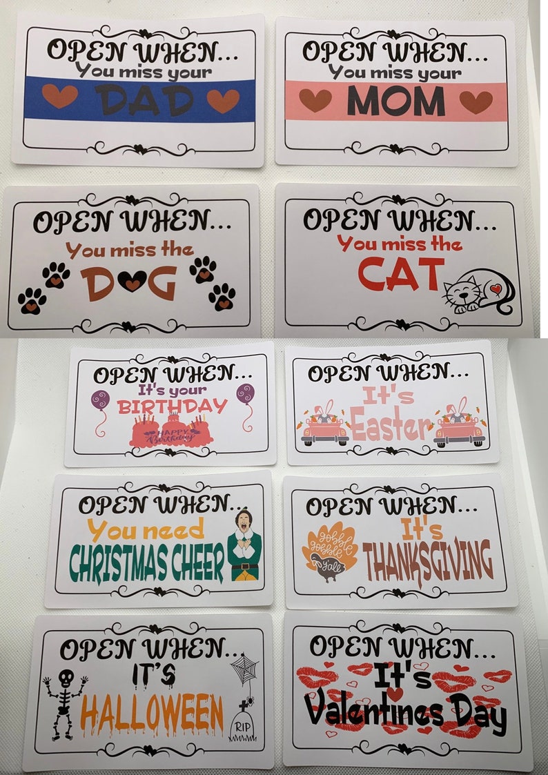 Open When Labels Over 60 Designs to Select From Plus - Etsy