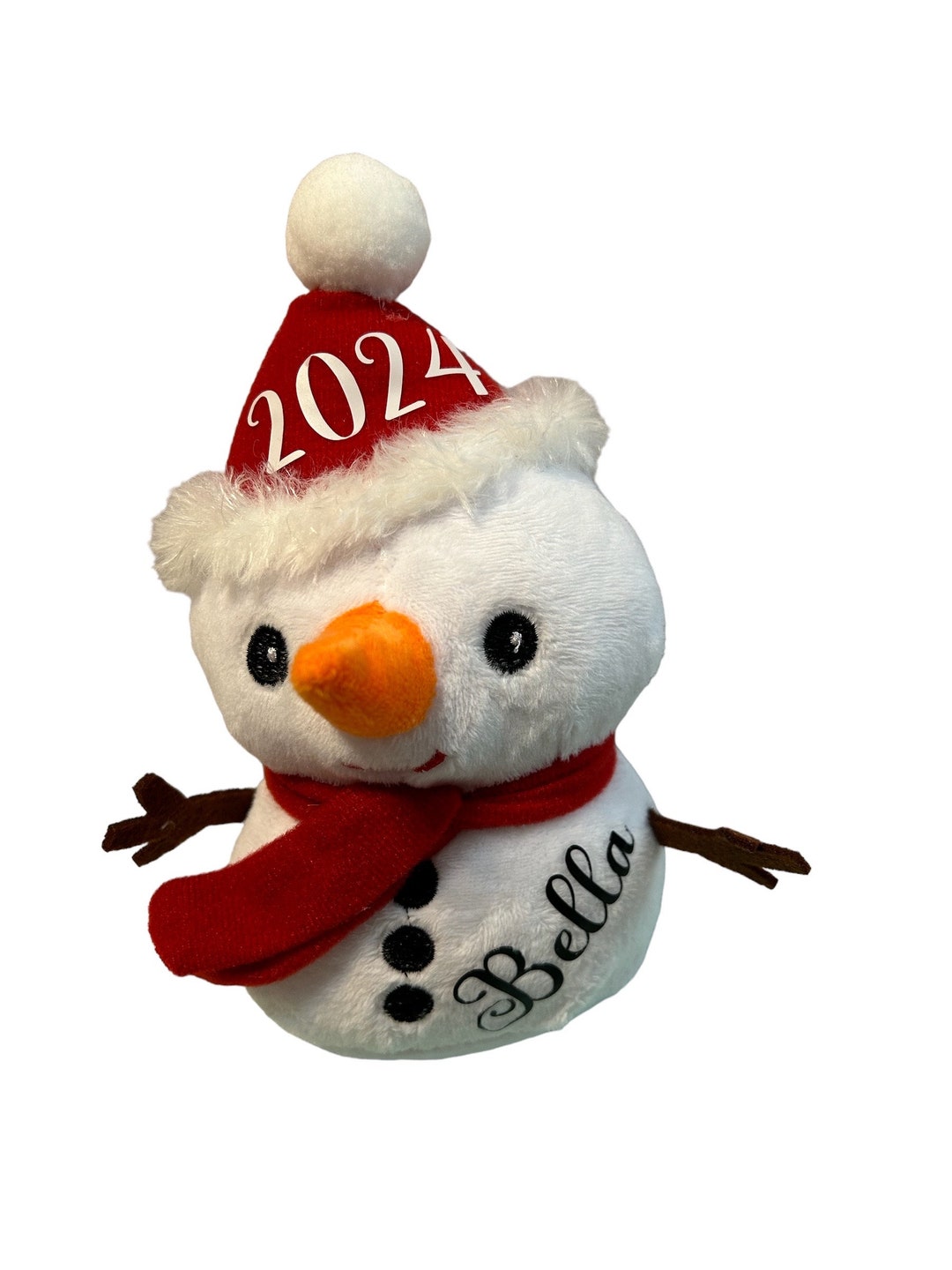 Personalized Stuffed Snowman- Plush Gift, Name and Year, Holiday ...