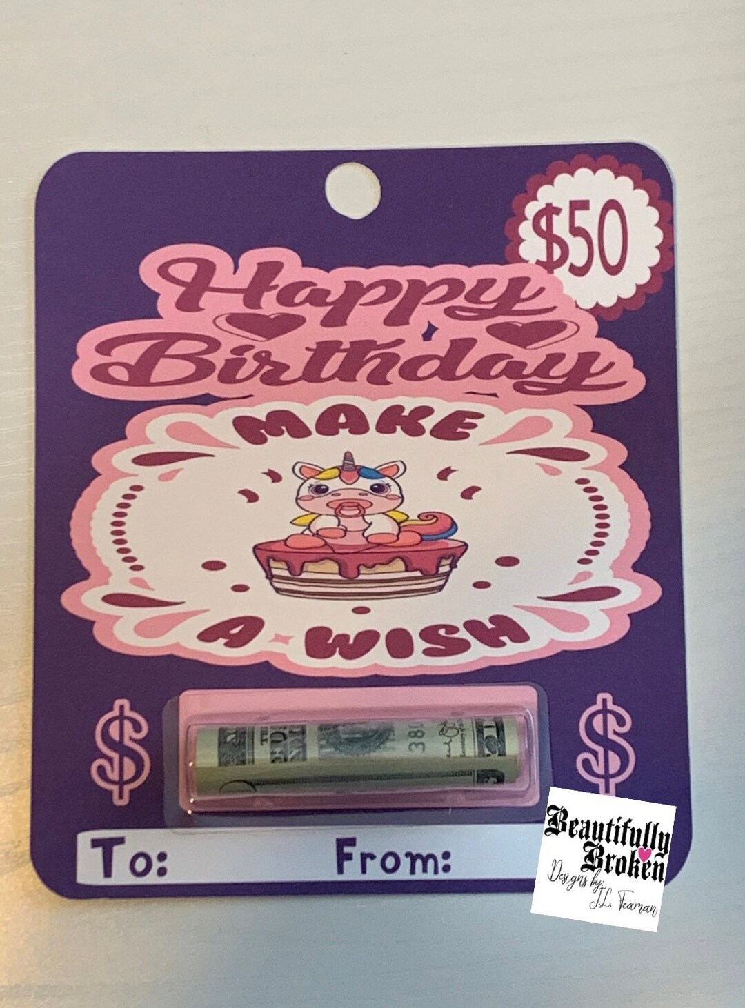 Happy Birthday - Fun/creative Money Holder Birthday Gift. Money Not ...