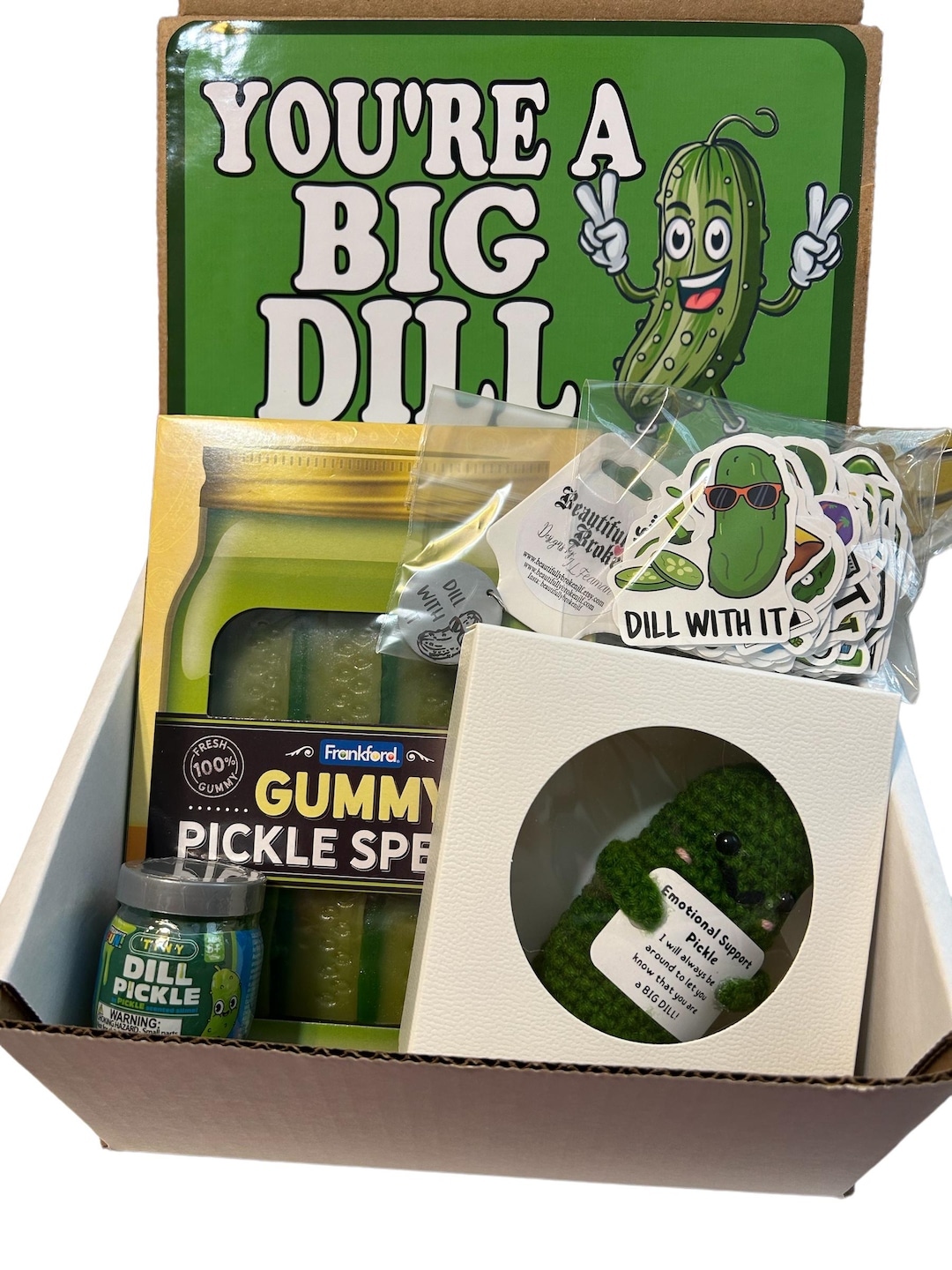 Pickle Themed Care Package, College Final Exam Care Package, Pickle ...