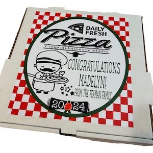 Personalized Pizza Box Gift Box -fun/creative Money Holder. Graduation ...