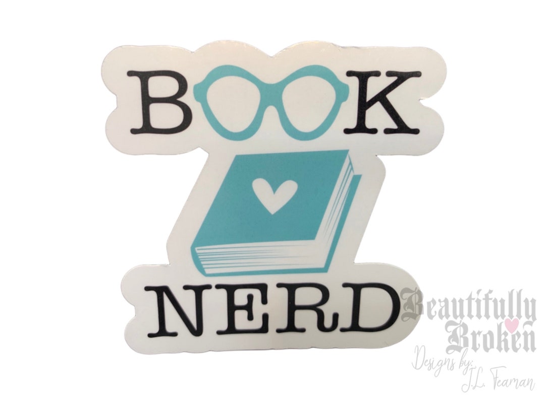 Book Nerd Vinyl Sticker With Book and Glasses- Perfect for Any Book ...