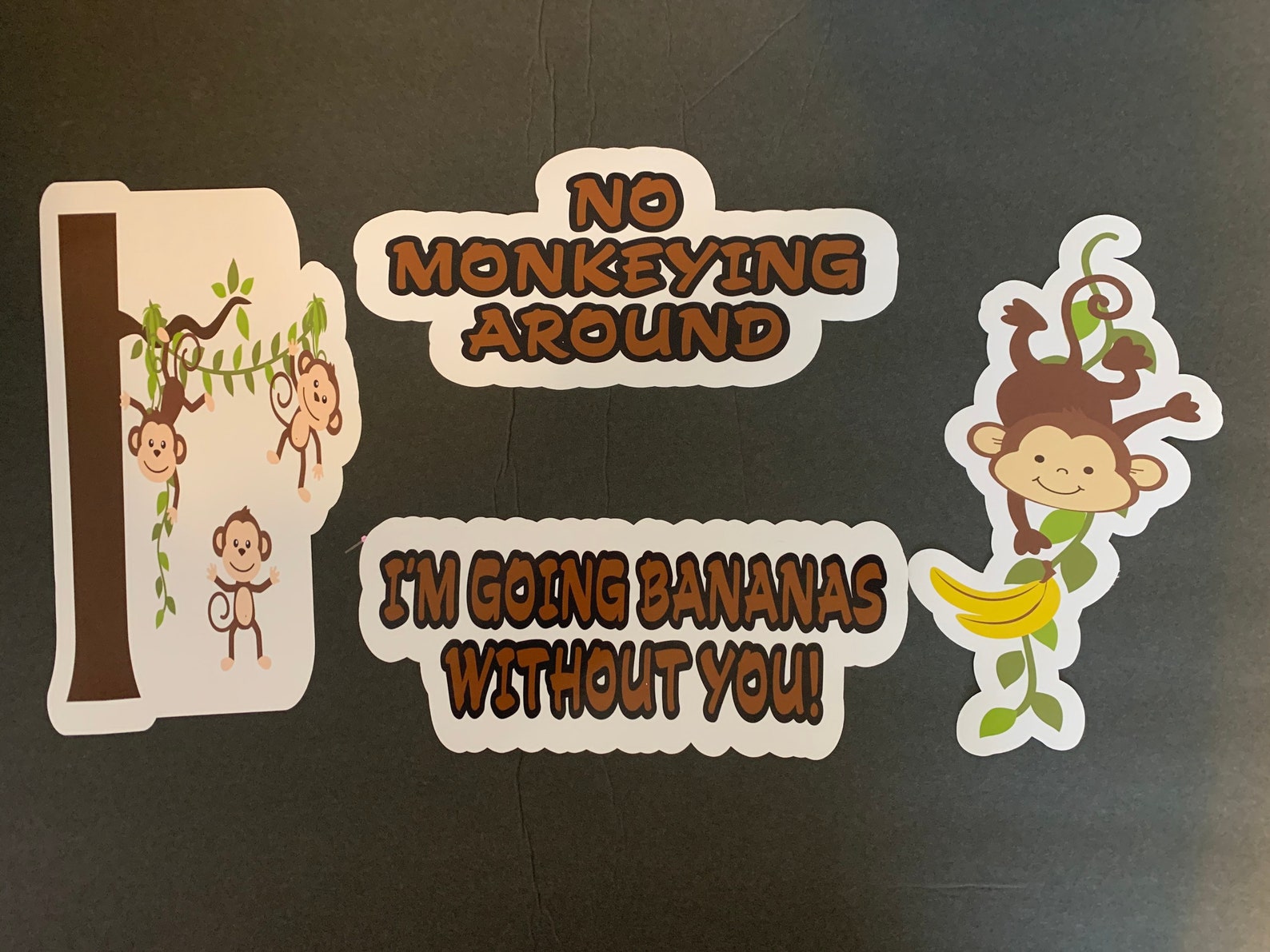 Monkey/banana Themed Care Package Box Decor/stickers/labels Perfect for ...