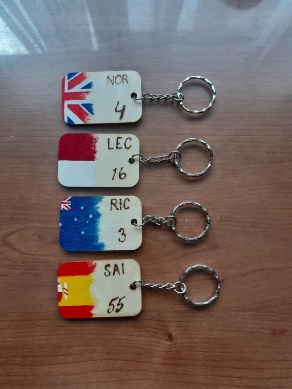 F1 and F2 Inspired Keychains - Etsy