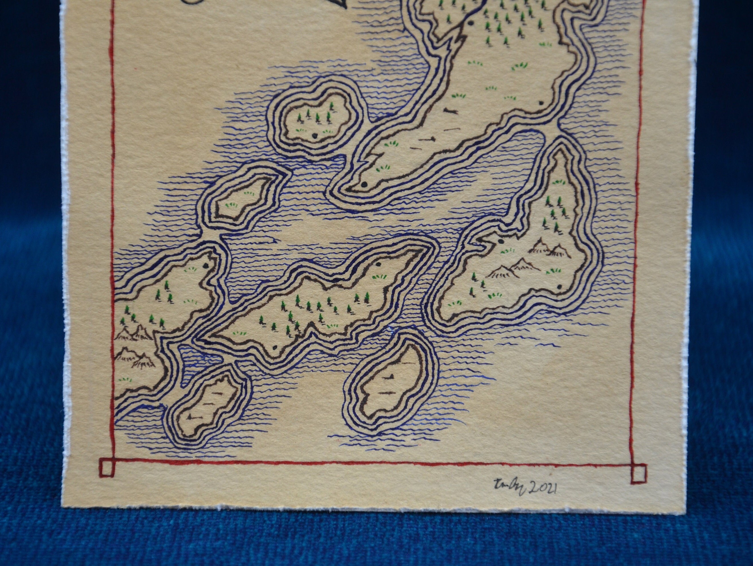 Peninsula - Original Hand Made Fantasy Map - Etsy