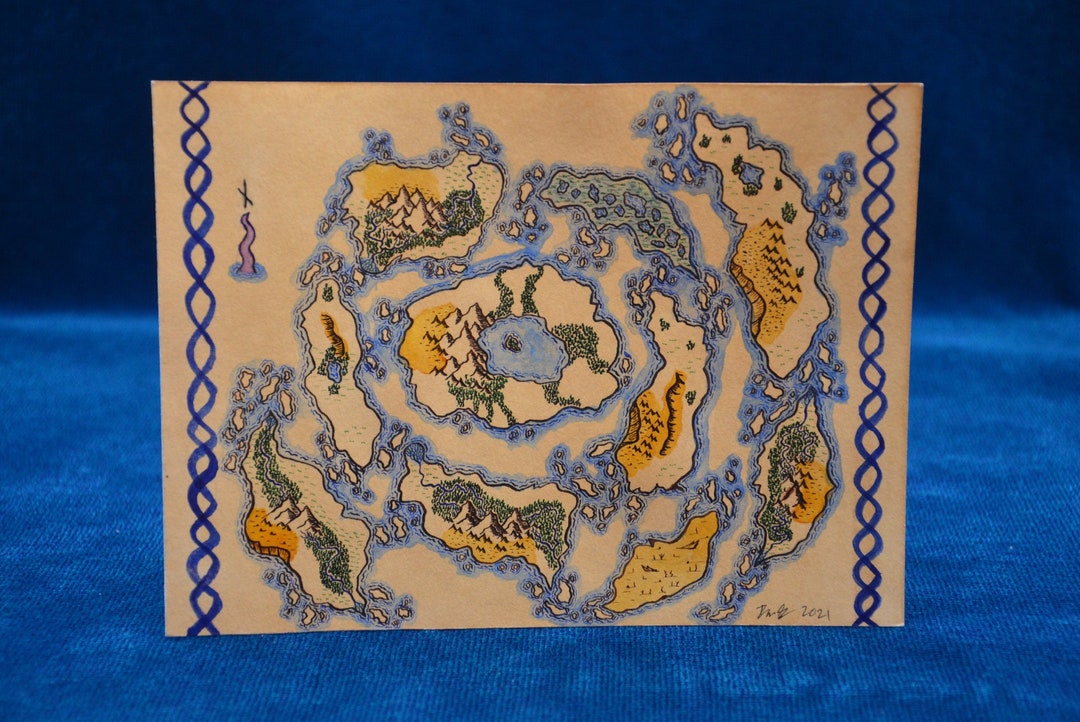 Archipelago - Original Hand Made Fantasy Map - Etsy
