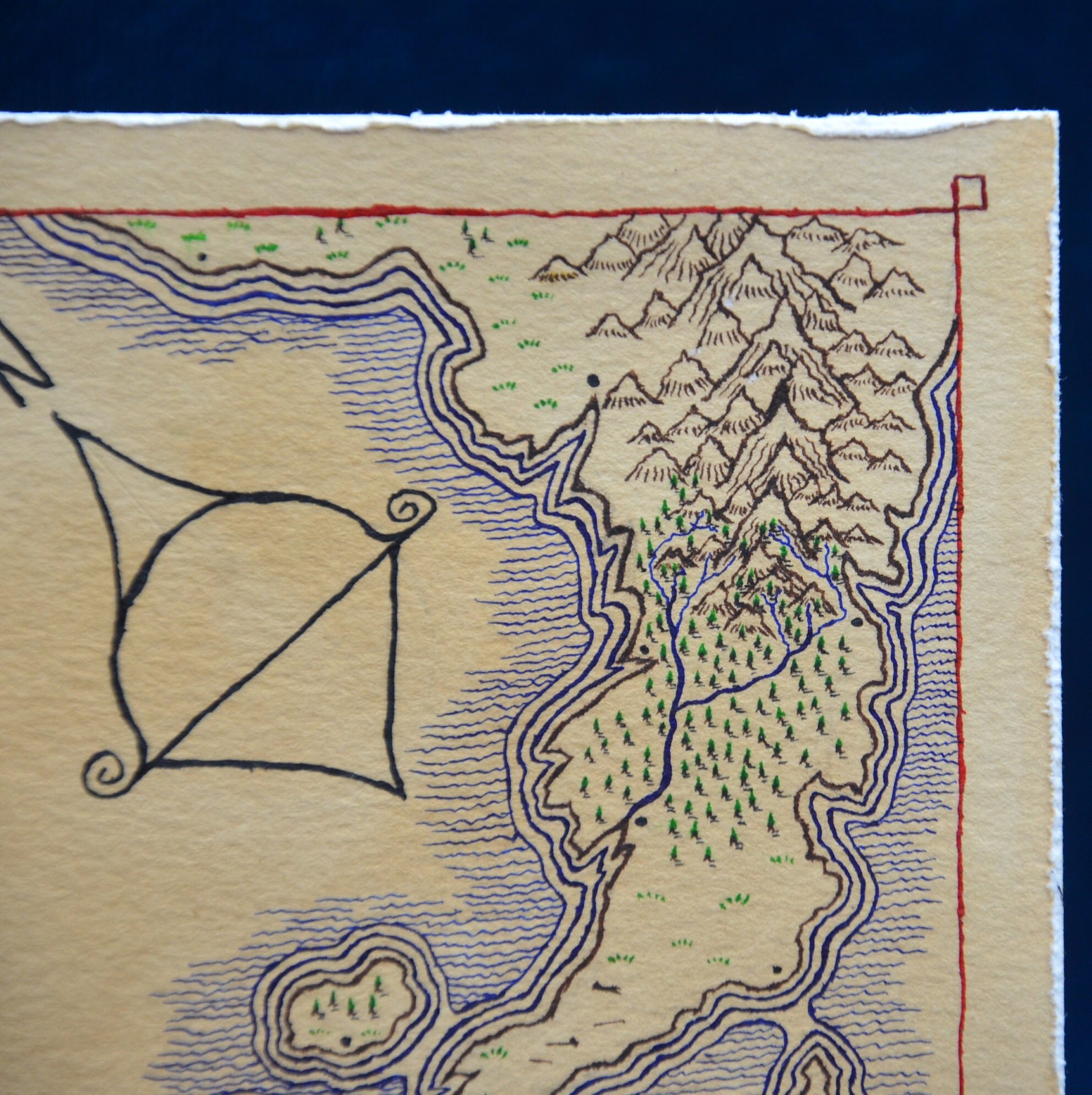 Peninsula - Original Hand Made Fantasy Map - Etsy