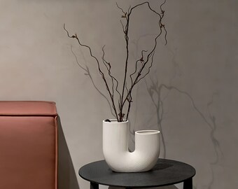 Ceramic U Shaped Vase | Etsy