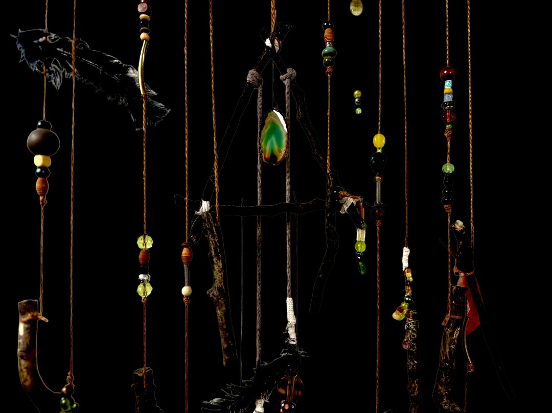 Wind Chime With Runes/wall Hanging - Etsy