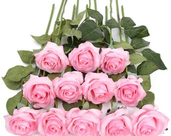 Pink Silk Rose | Etsy