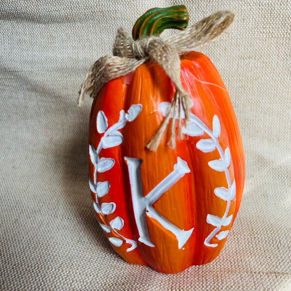 Initial Pumpkin - Etsy