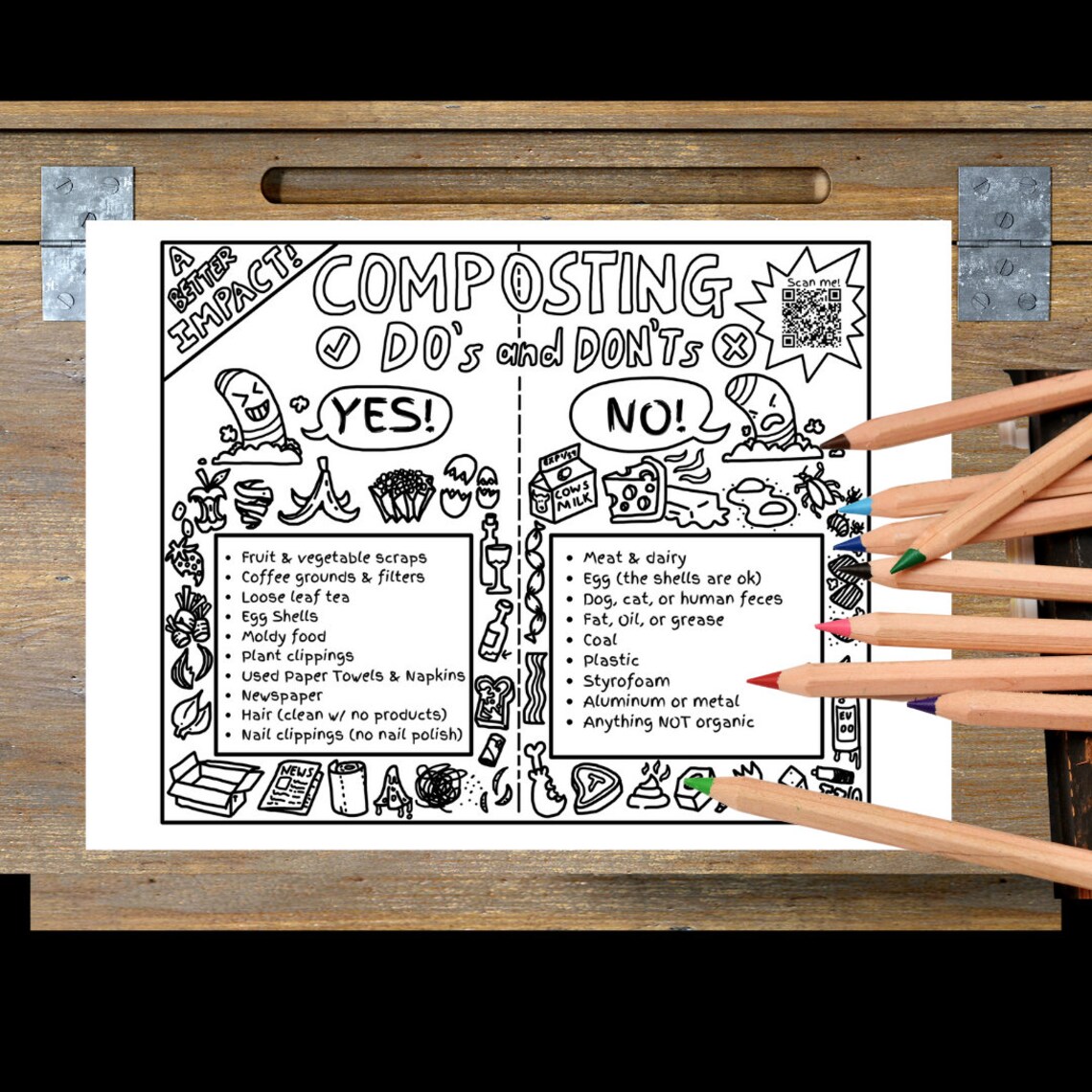 Printable Composting Do's and Don'ts Guide - Instant Download PDF - Etsy