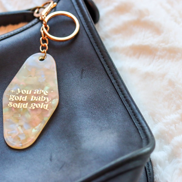 Gold Keychain - Etsy