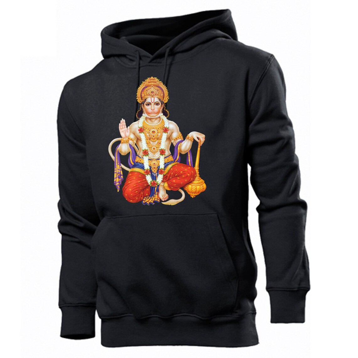 Hanuman Hoodie, Hindu Monkey God Hoodie, Spiritual Religious Ramayana ...
