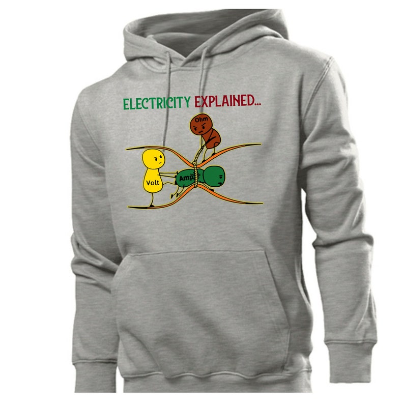 Electricity Explained Hoodie, Electrician Hoodie Gift , Ohm's Law ...