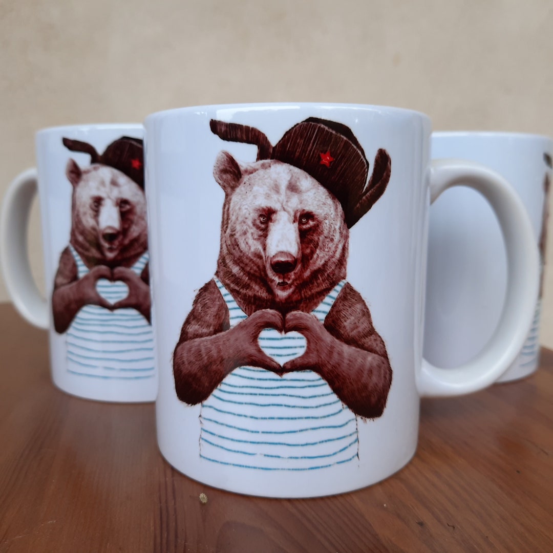 Russian Soviet Bear Mug 11 OZ, Love Russia Coffee Mug, Misha Symbol ...