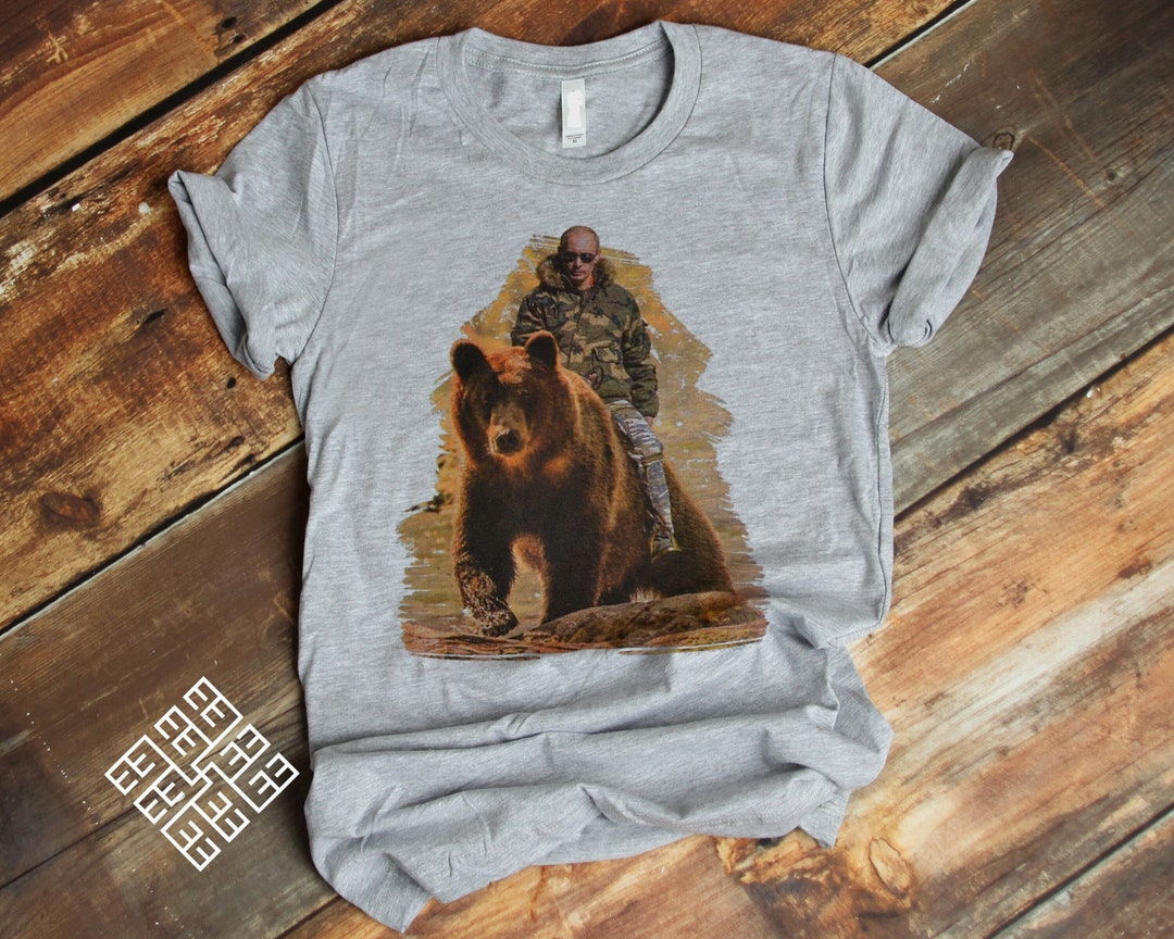 Funny Putin Tee Shirt, Putin on Bear Shirt, Vladimir Putin T Shirt ...
