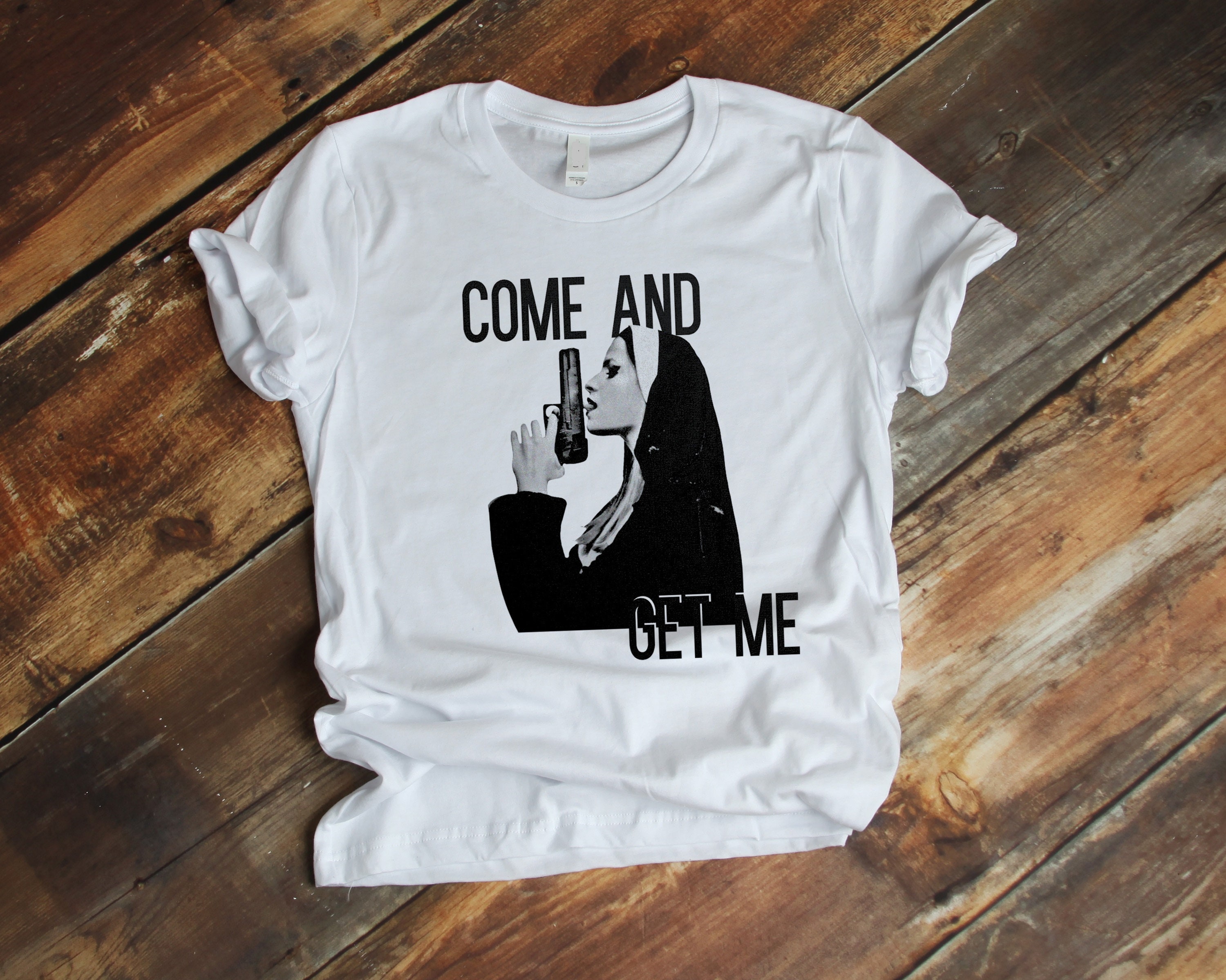 Ambiguous Shirt, Sexy Nun Licks the Gun Tee Shirt , Sexy Nun T Shirt ...