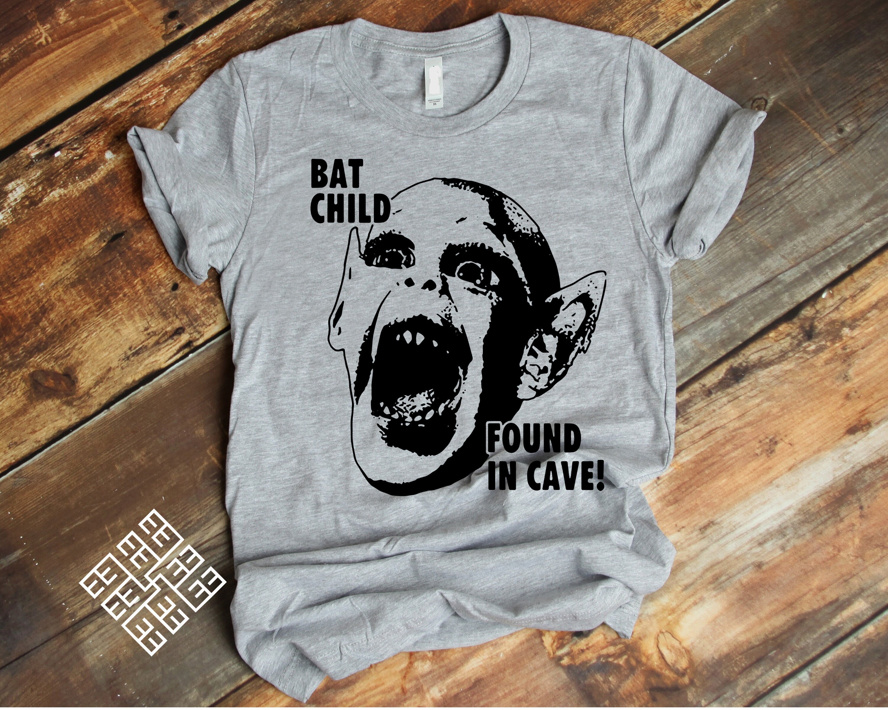 Bat Child Found in Cave T Shirt, Monster Shirt, Human Bat Hybrid Mutant ...