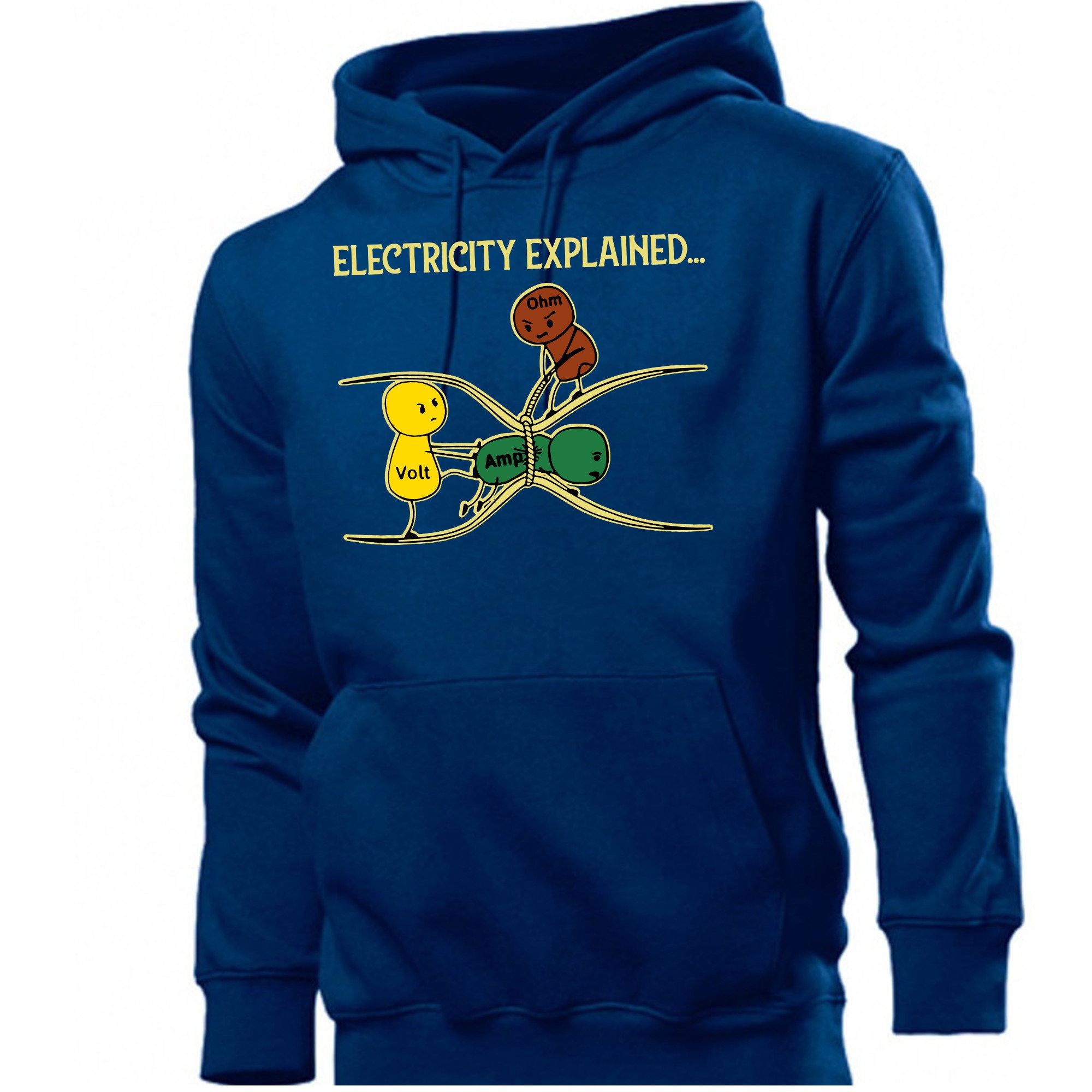 Electricity Explained Hoodie, Electrician Hoodie Gift , Ohm's Law ...