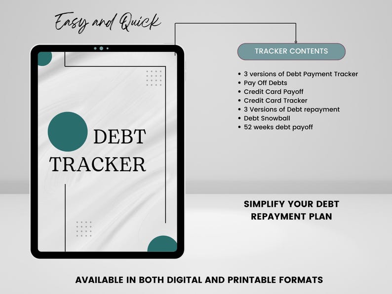 Debt Payment Tracker Printable, Debt Repayment Plan, Debt Payoff Log ...