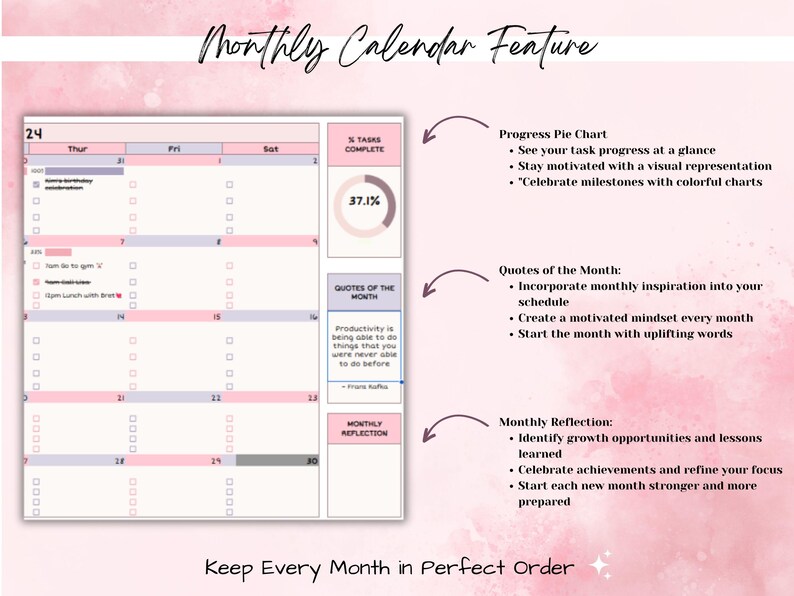 2025 Calendar Spreadsheet Google Sheets, 2025 Yearly Planner, Monthly ...