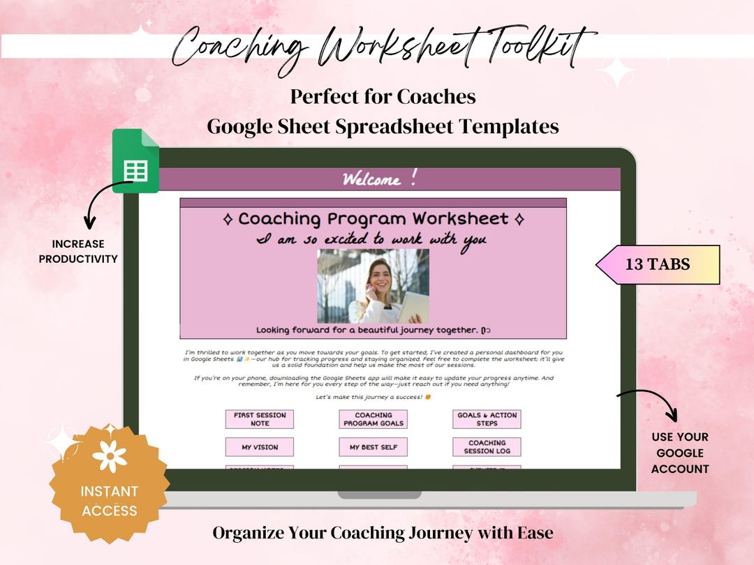 Coaching Session Worksheets Spreadsheets, Google Sheets Coaching ...
