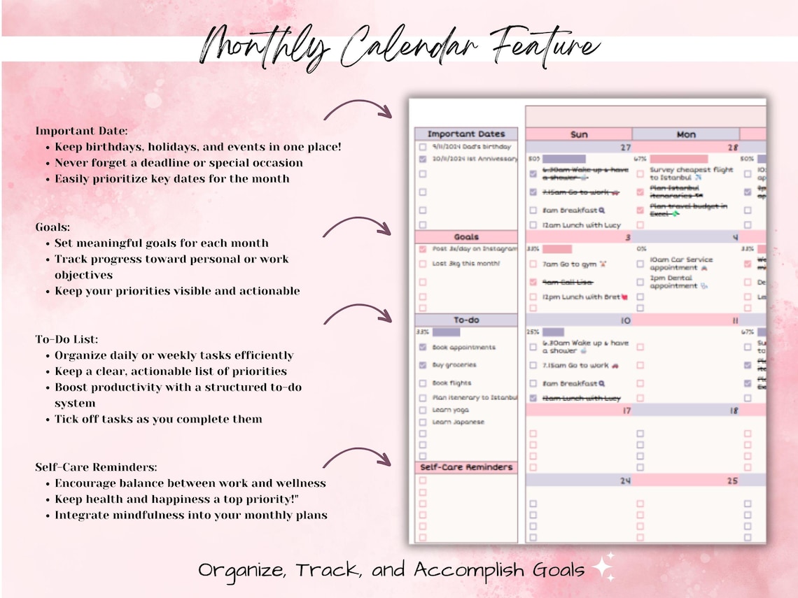 2025 Calendar Spreadsheet Google Sheets, 2025 Yearly Planner, Monthly ...