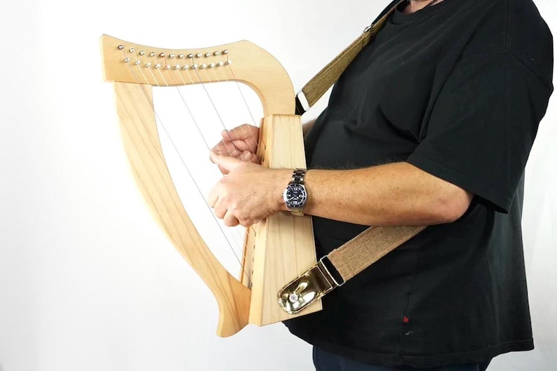 12 Strings Baby Harp, Student Harp, Irish Harp, Celtic Harp | Handmade ...