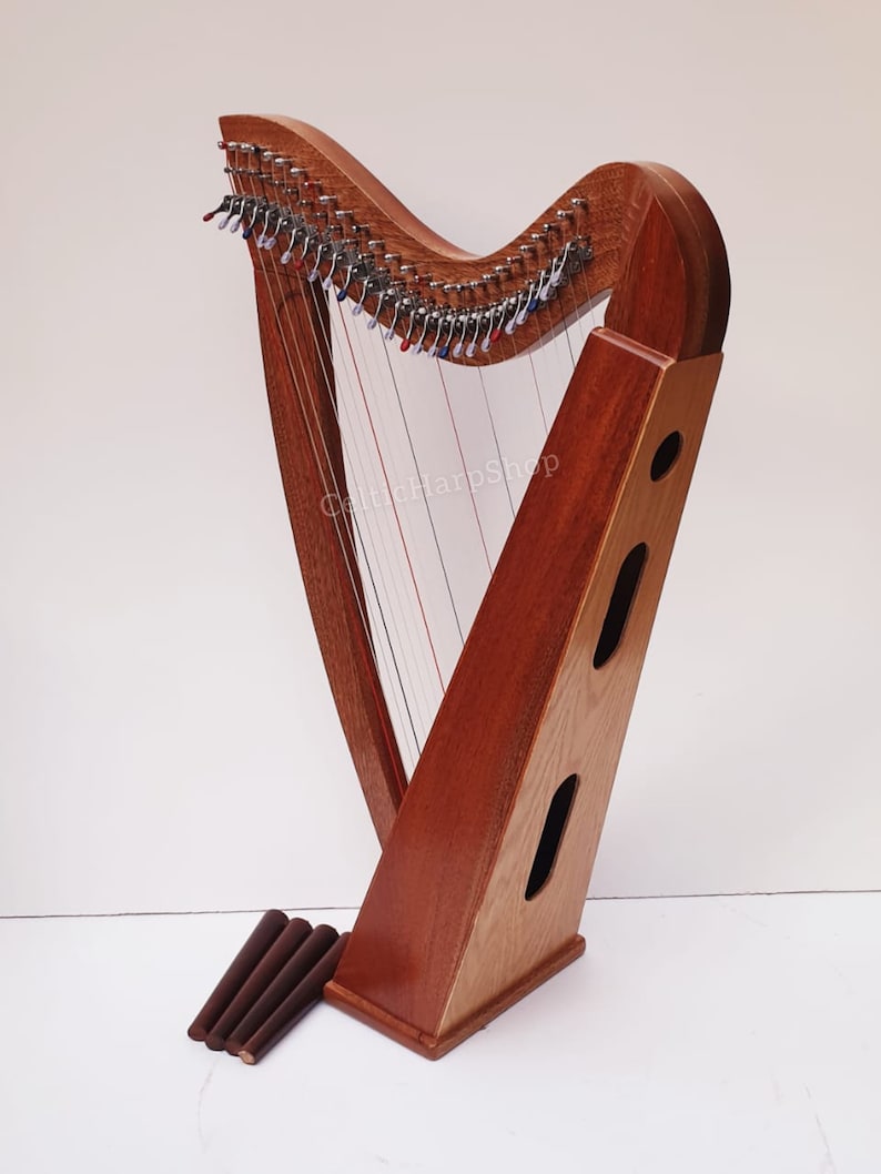 27 Strings Celtic Lever Harp, Detachable Leg Harp, Irish Harp, Handmade ...