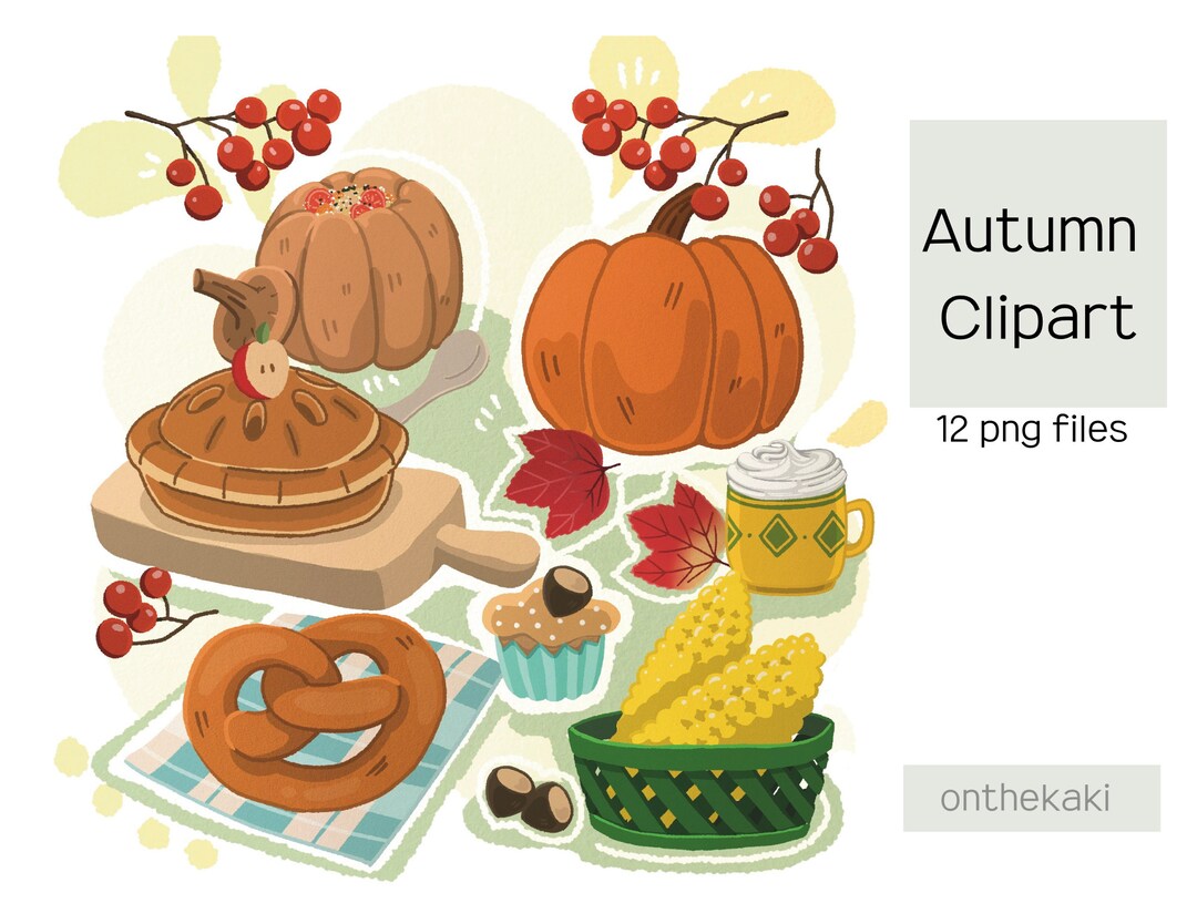 Autumn Clipart - Fall Clipart, Digital Clipart - Printable -commercial ...