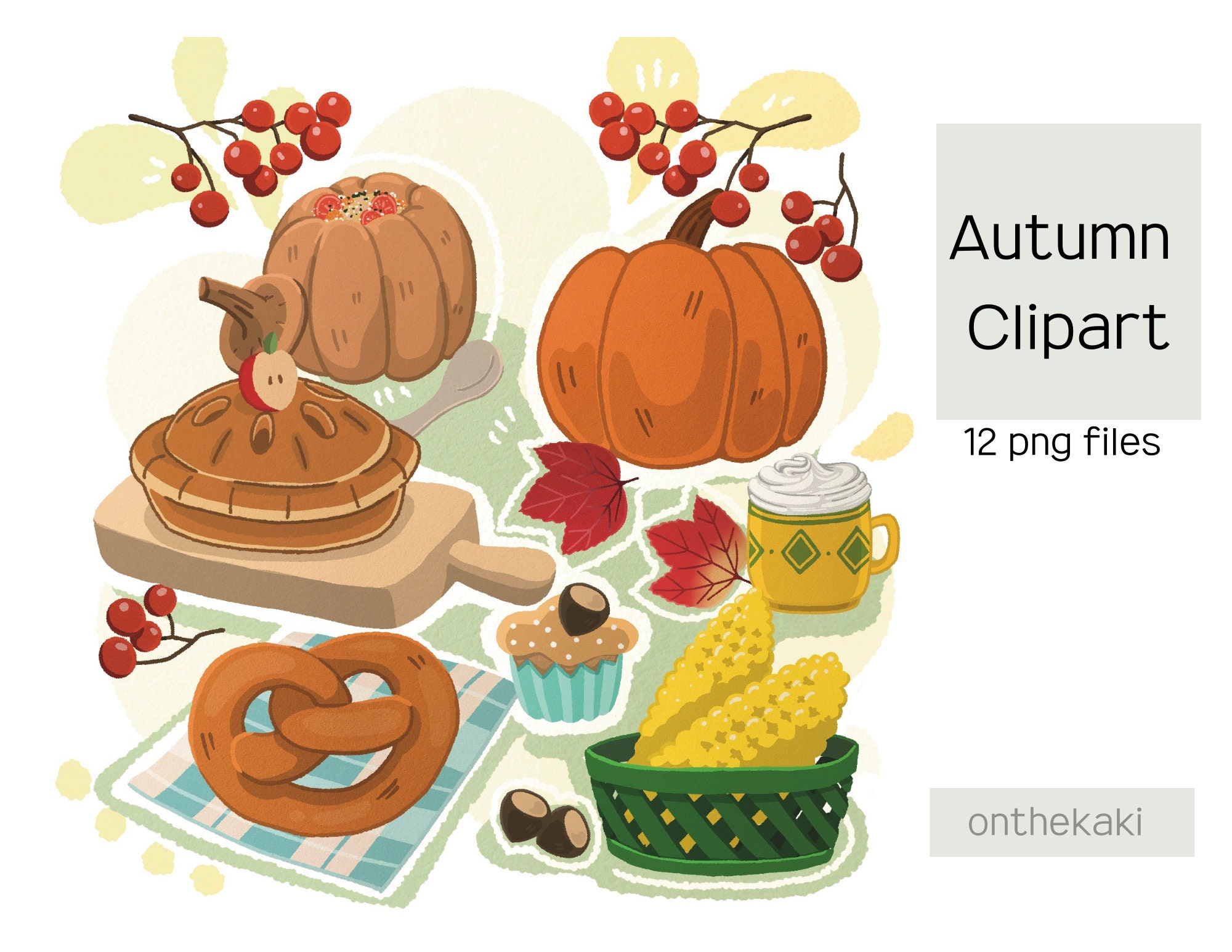 Autumn Clipart - Fall Clipart, Digital Clipart - Printable -commercial ...