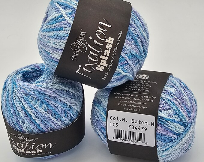 Cascade Fixation Splash Yarn 3 Skeins in Hydrangea Beautiful Shades of ...