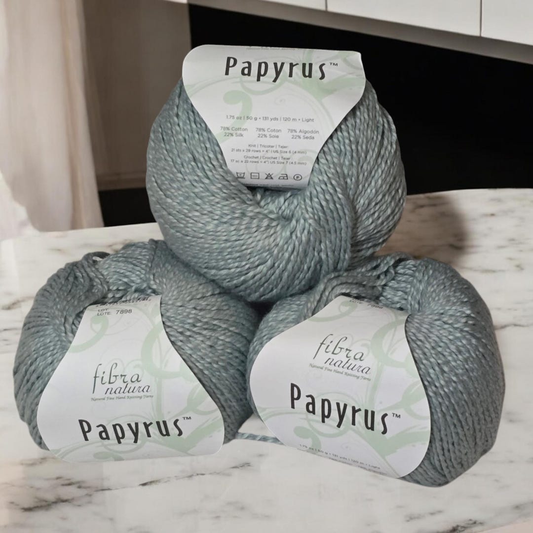 Cotton Silk Blend Yarn Fibra Natura Papyrus 3 in Ether Beautiful Silky ...
