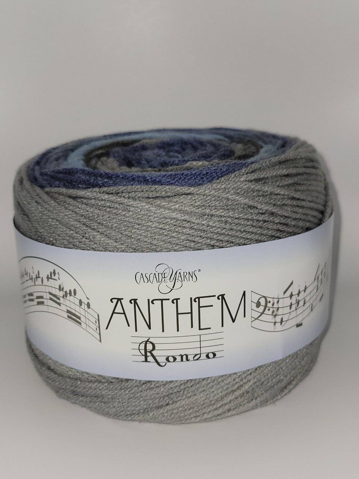 Blue & Grey Yarn Cascade Anthem Rondo Denim Self-striping Yarn - Etsy