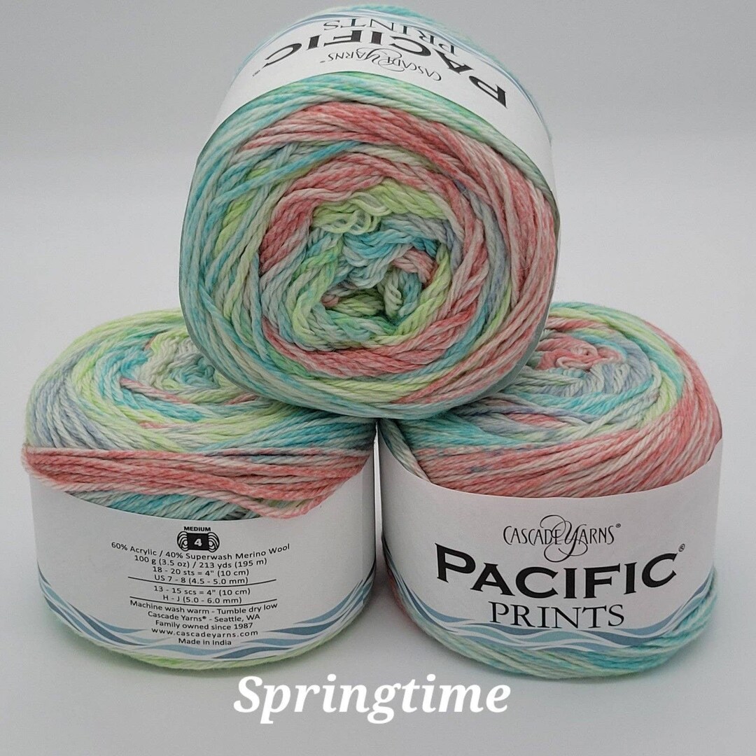 Cascade Pacific Prints Yarn by Cascade 3 in Springtime Soft Self ...
