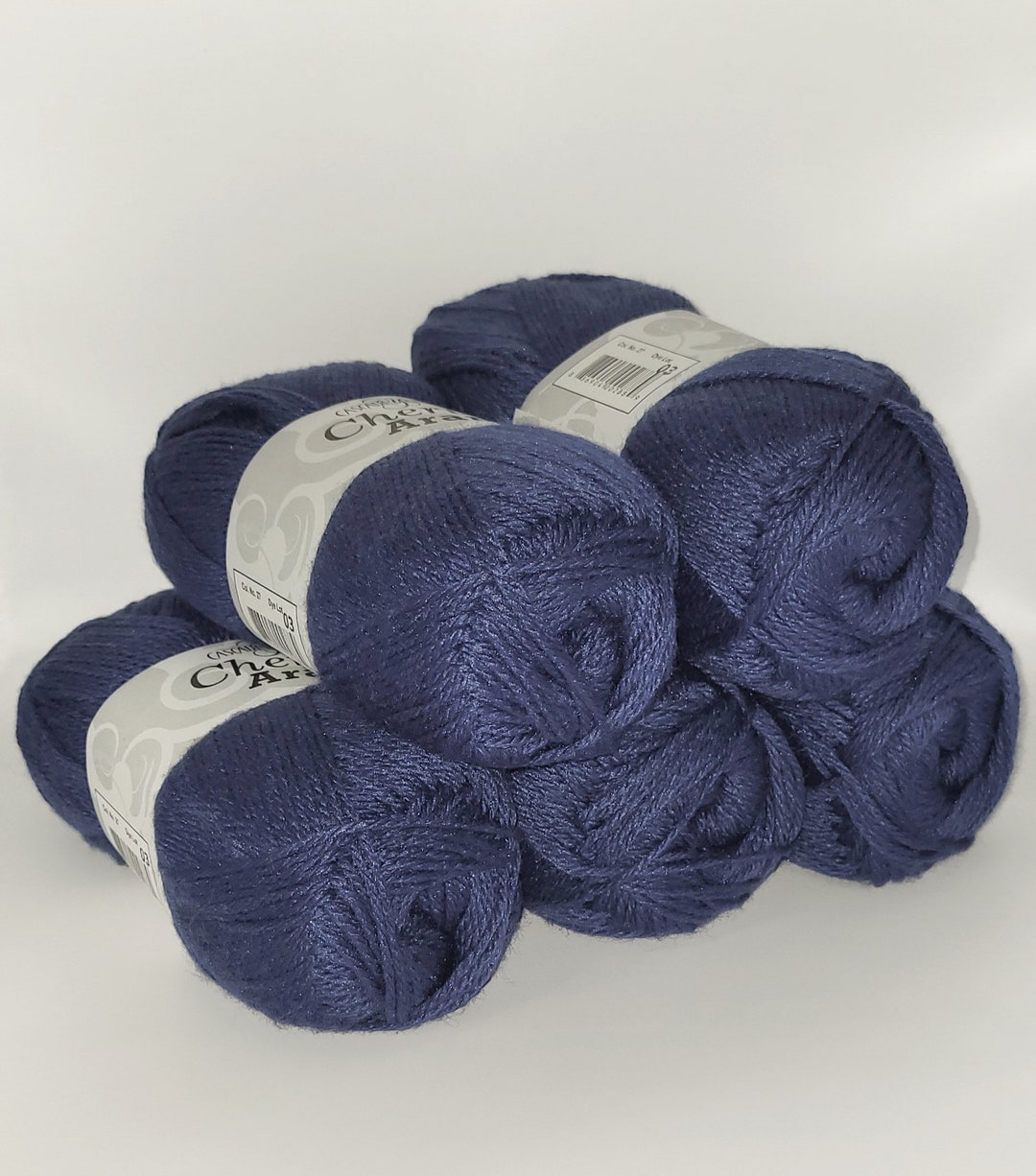 Navy Blue Soft Beautiful Yarn, Baby Items Yarn, Crocheting Yarn, Good ...