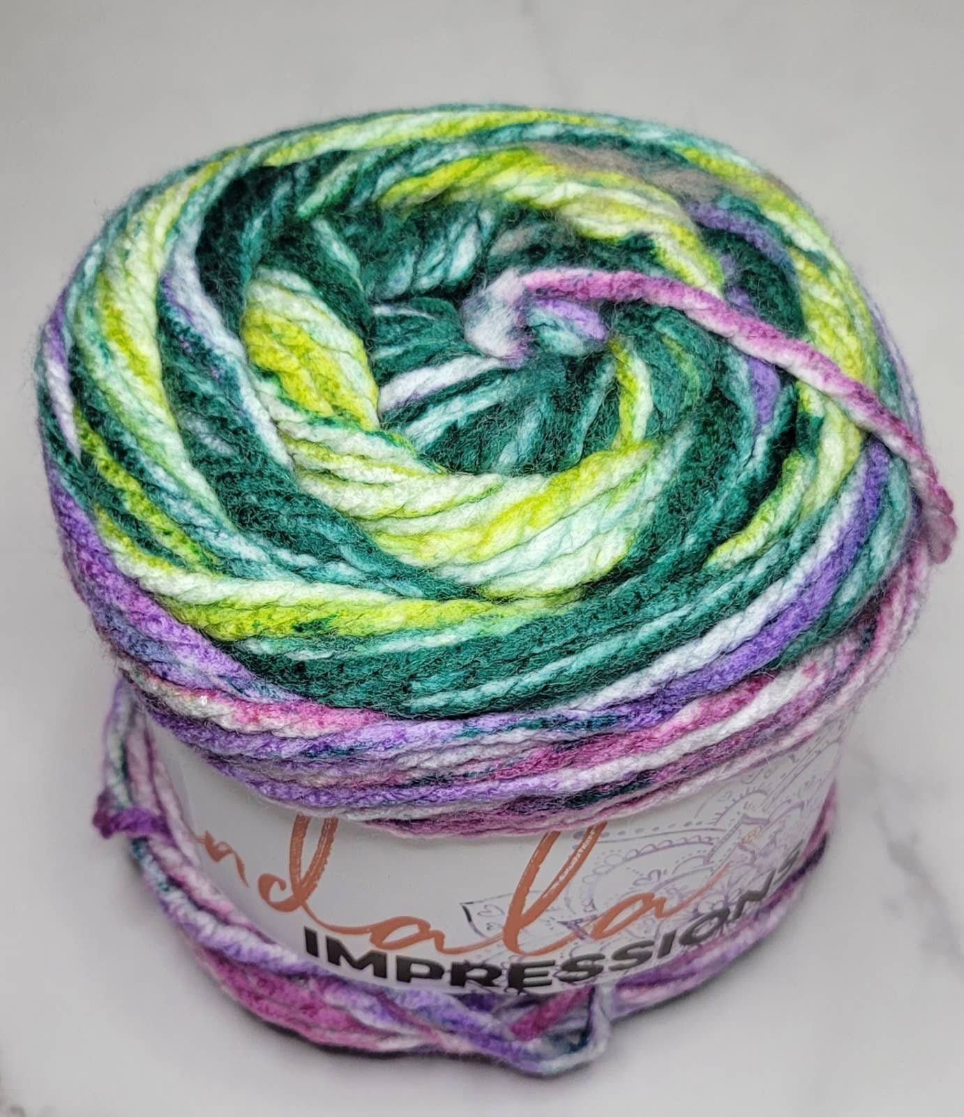 Soft Thick Bulky Yarn 1 Cake Mandala Impressions in Mermaid - Etsy