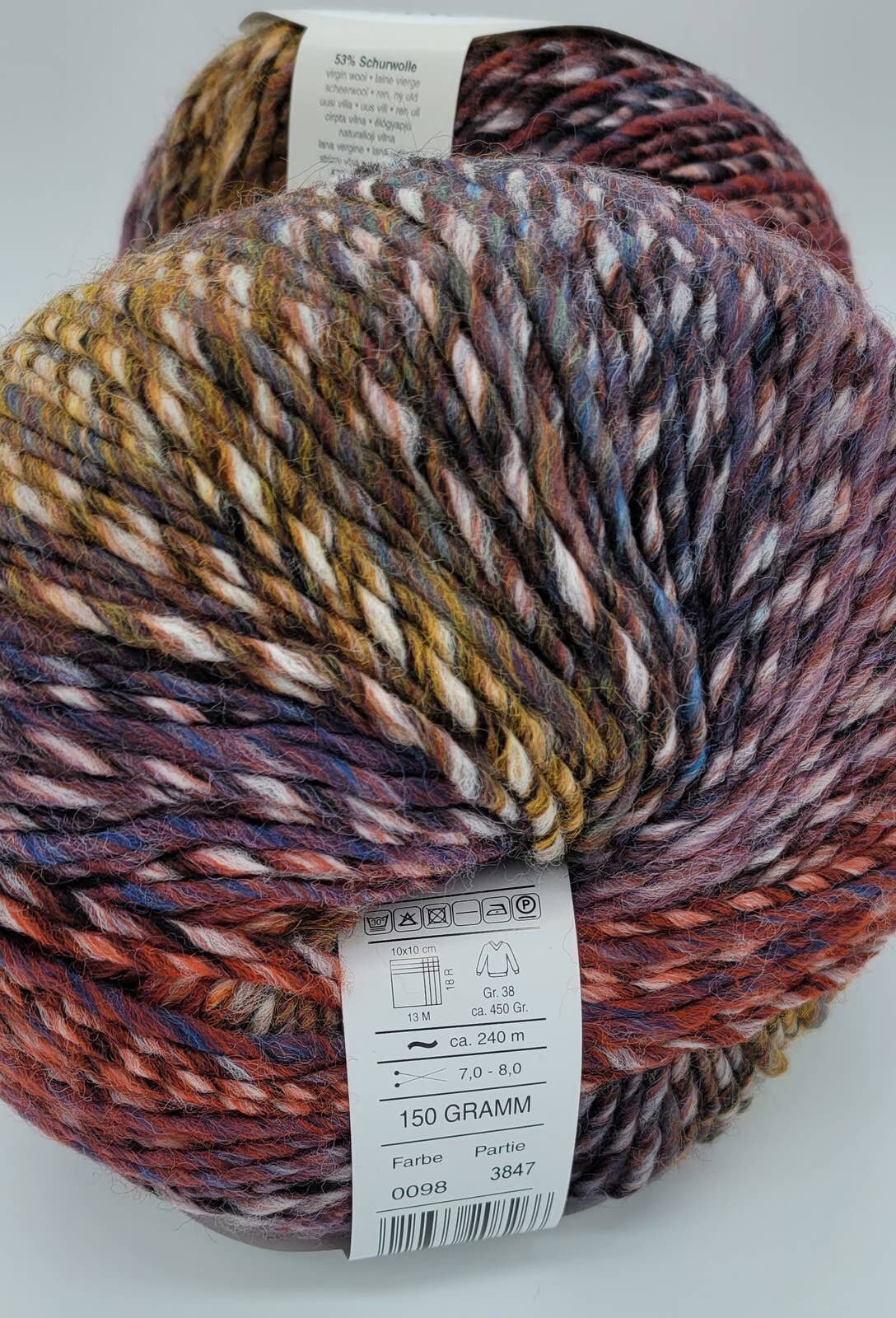 Italian Virgin Wool Bulky Yarn 2 Skeins Online Linie 359 Fano - Etsy