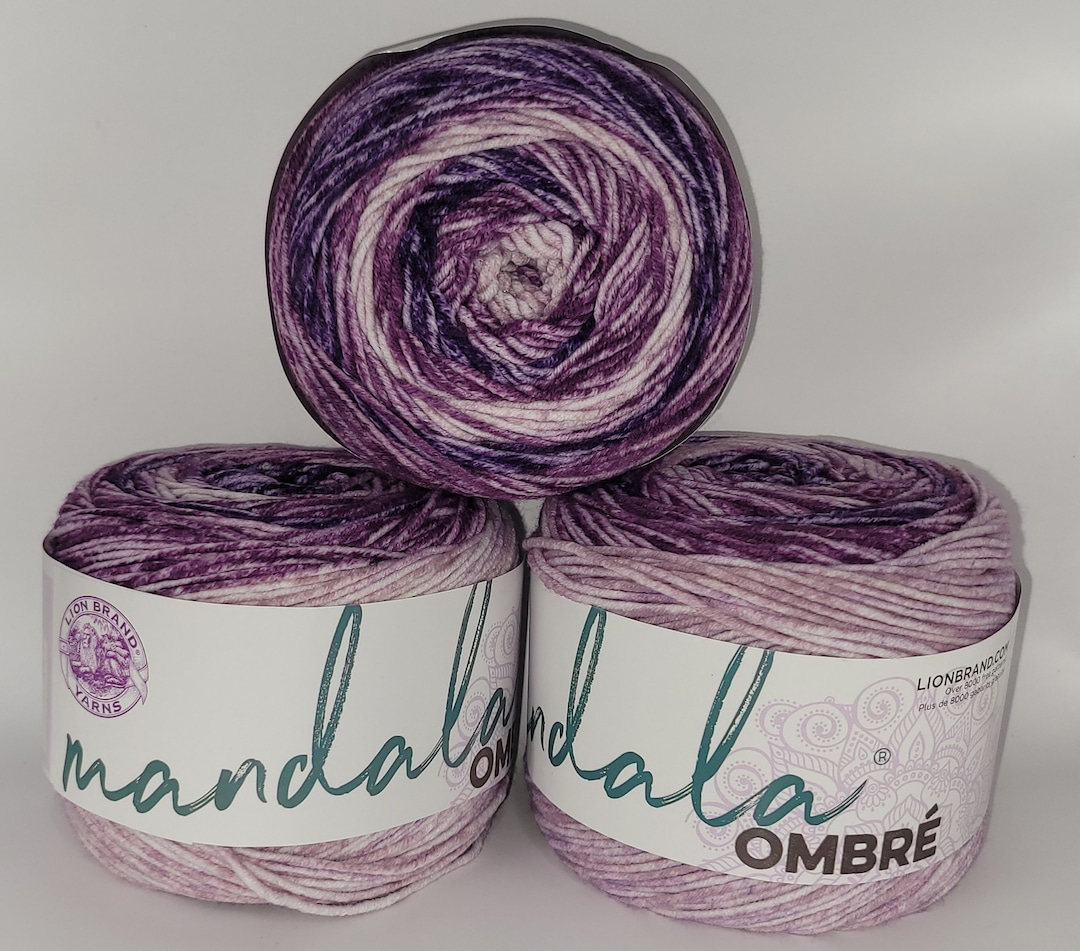 Mandala Ombre Yarn: 3 Skeins, Worsted Weight Acrylic - Chi Colorway - Etsy