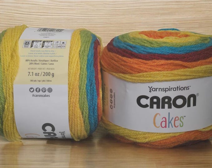 Caron Cakes 2 in Rainbow Sprinkles Blanket Yarn Self-striping Gifts for ...