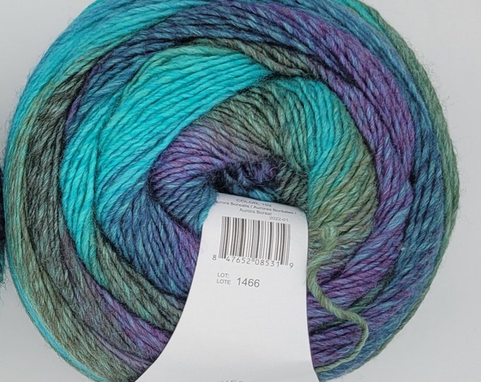 Gorgeous Yarn 1 Colorburst Cake in Aurora Borealis, Merino Wool Yarn ...