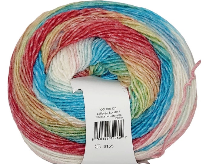 Gorgeous Yarn 1 Colorburst Cake in Aurora Borealis, Merino Wool Yarn ...