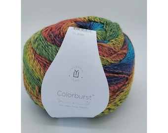 Gorgeous Yarn 1 Colorburst Cake in Aurora Borealis, Merino Wool Yarn ...