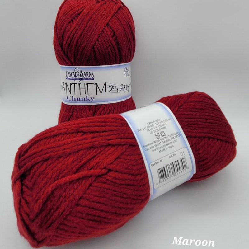 Maroon Yarn - Etsy