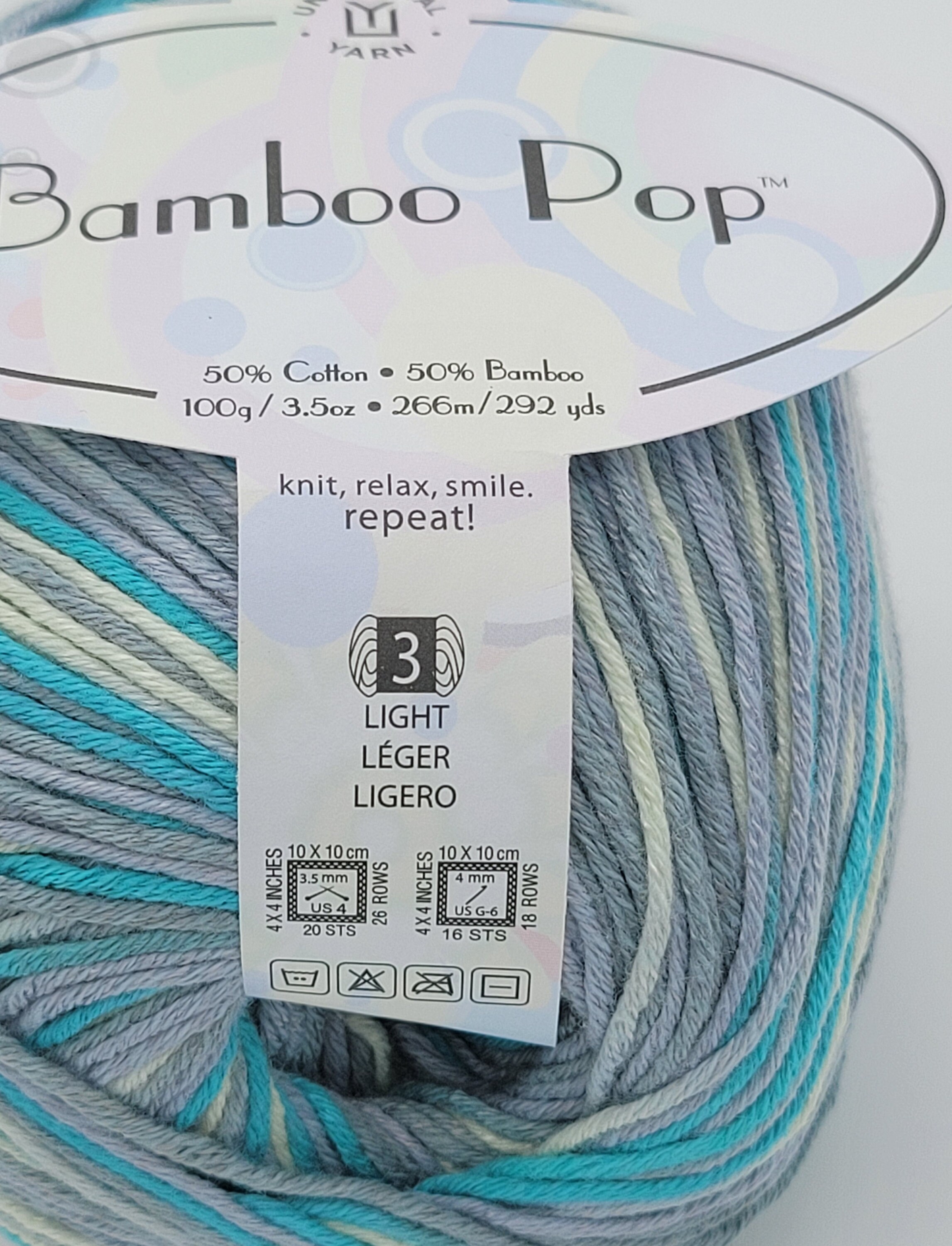 Beautiful Bamboo Pop Yarn 5 in Frosty Morning Bamboo Cotton - Etsy