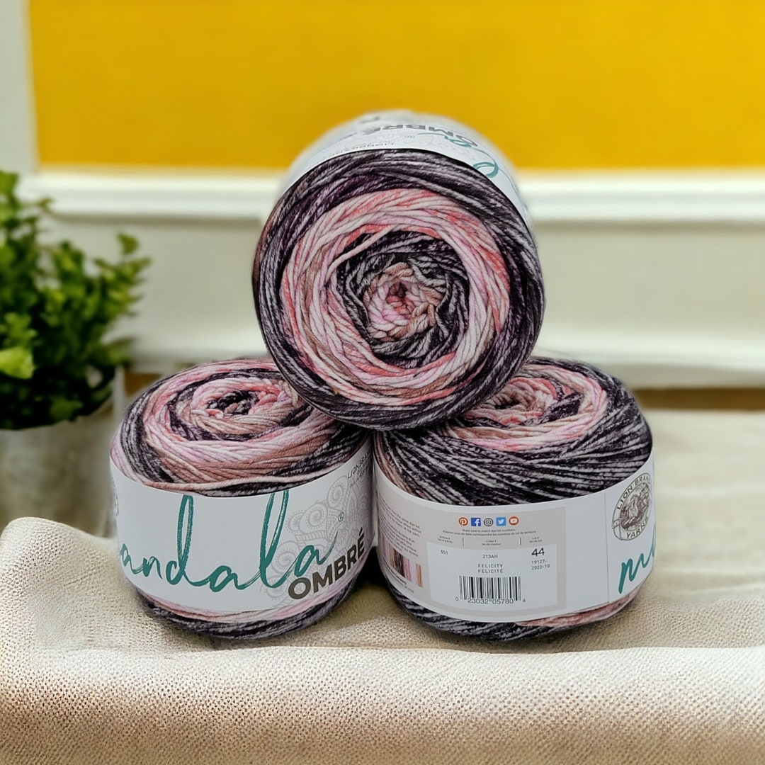 Beautiful Self-striping Yarn 3 Mandala Ombre in Felicity Soft Pretty ...
