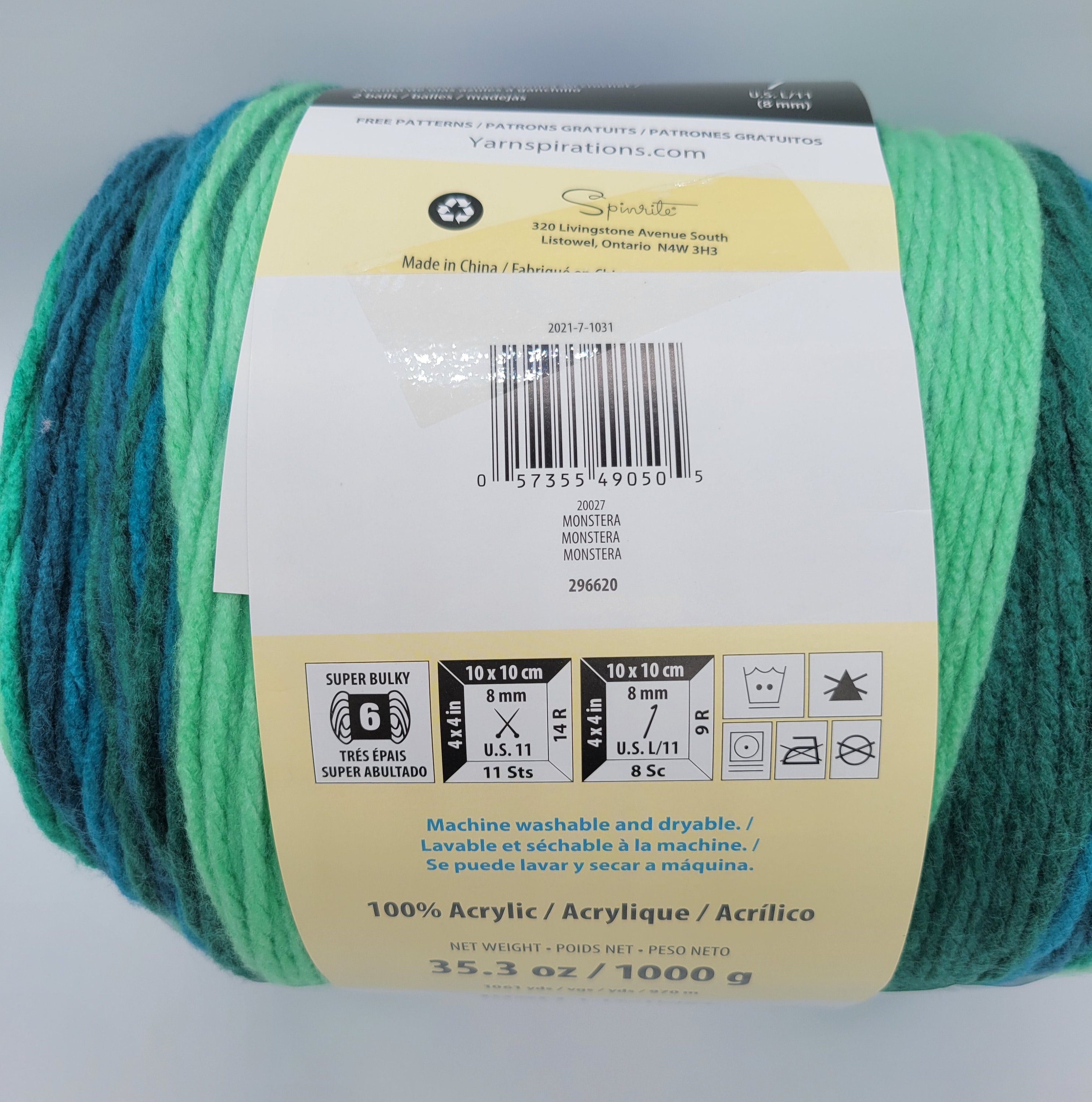 Super Bulky Yarn Caron Anniversary Cake in Monstera Quick - Etsy