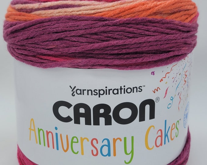 Super Bulky Yarn Caron Anniversary Cake 1 in Peach Part-ay Quick Workup ...