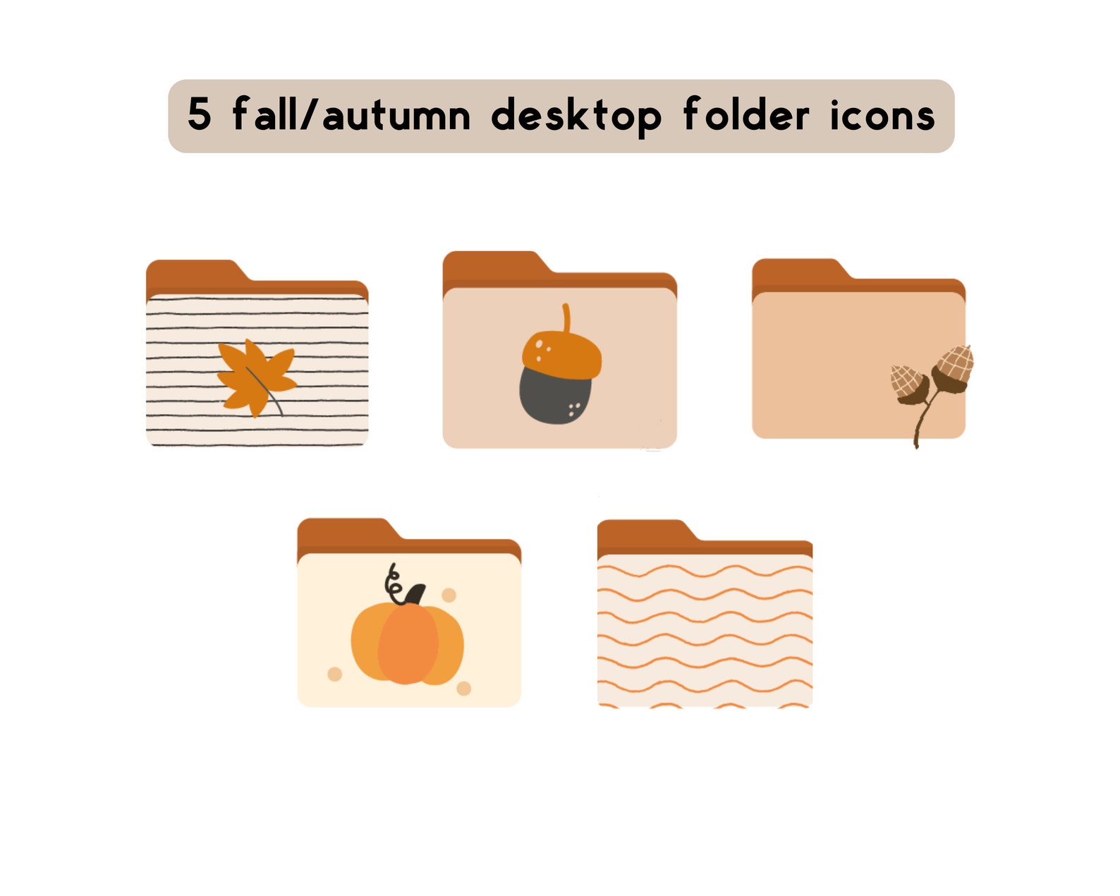 Fall, Autumn Desktop Folder Icons | Desktop Icons for Mac and Windows ...